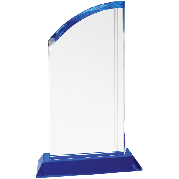 Crystal Arch with Blue Base - Your Engraving Place